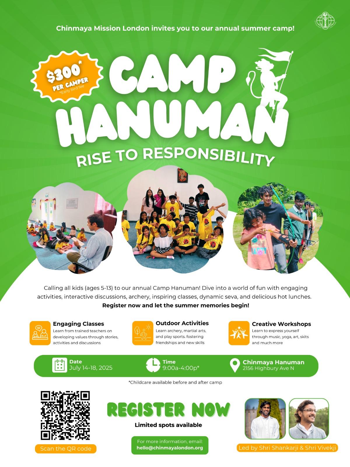 Camp Hanuman – Chinmaya Mission London